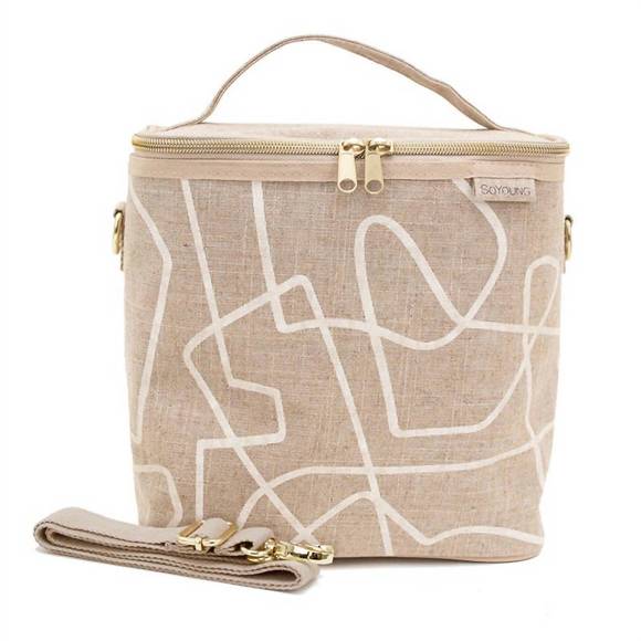 SOYOUNG | Kitchen | New Soyoung White Abstract Lines Lunch Poche In ...